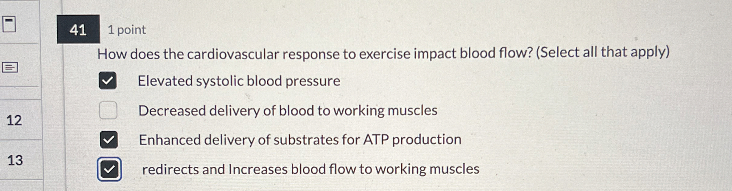 Solved 411 ﻿pointHow does the cardiovascular response to | Chegg.com