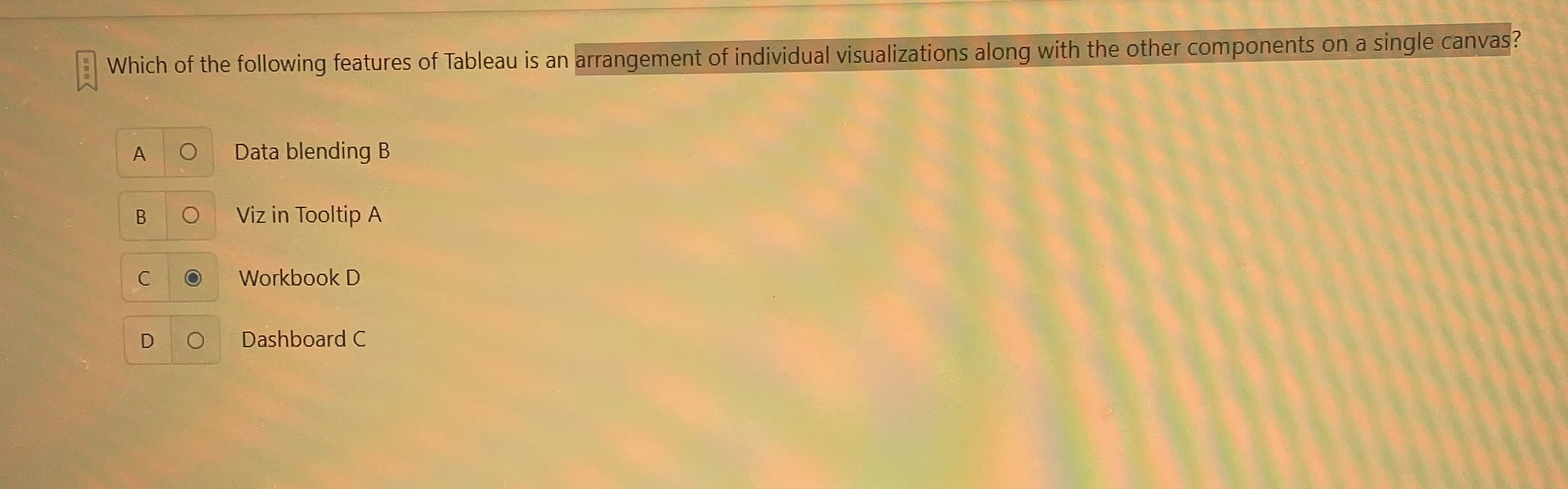 Solved Which of the following features of Tableau is an | Chegg.com