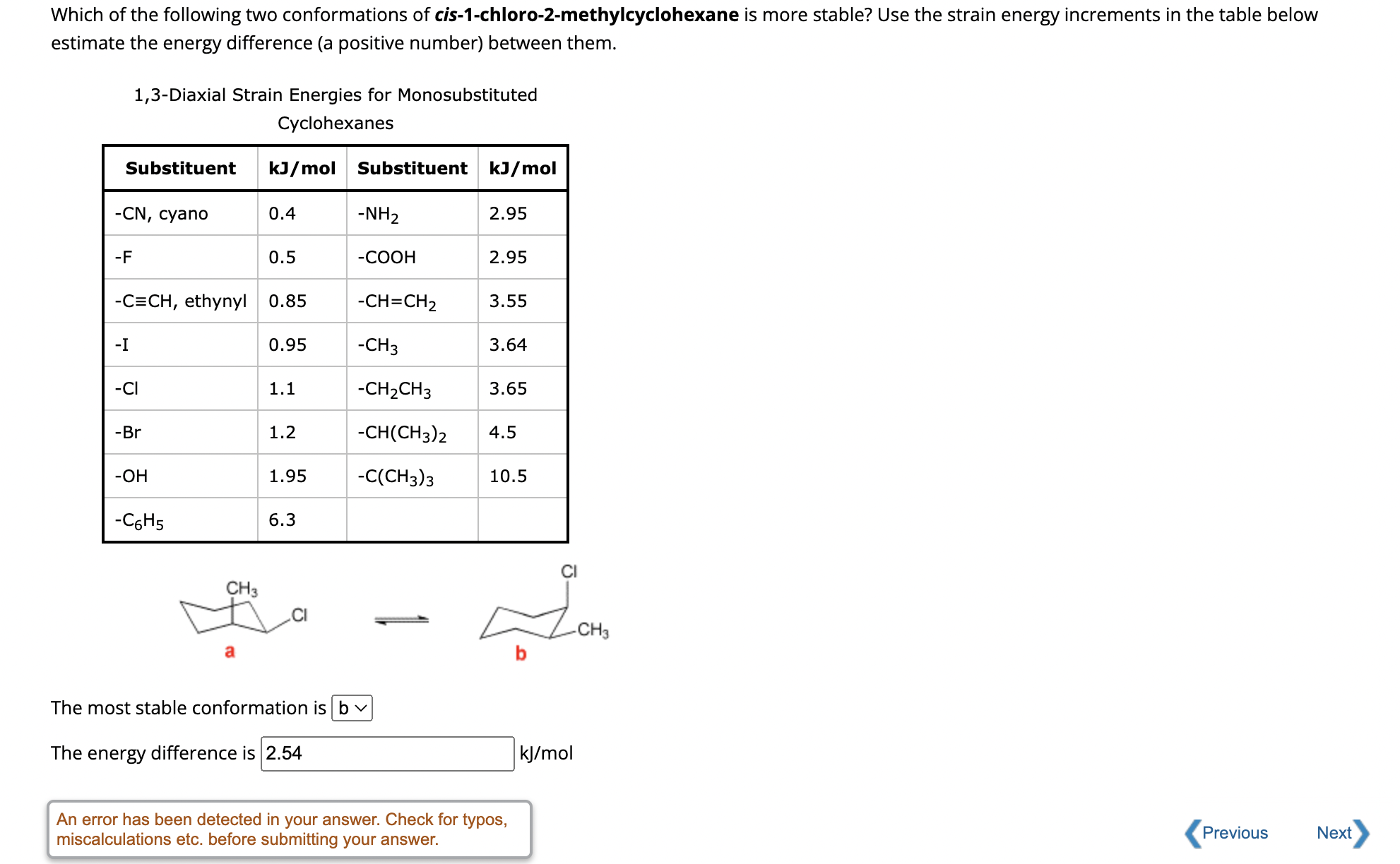 Solved Which of the following two conformations of | Chegg.com