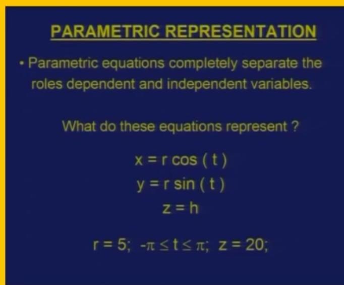 Solved PARAMETRIC REPRESENTATION - Parametric equations | Chegg.com