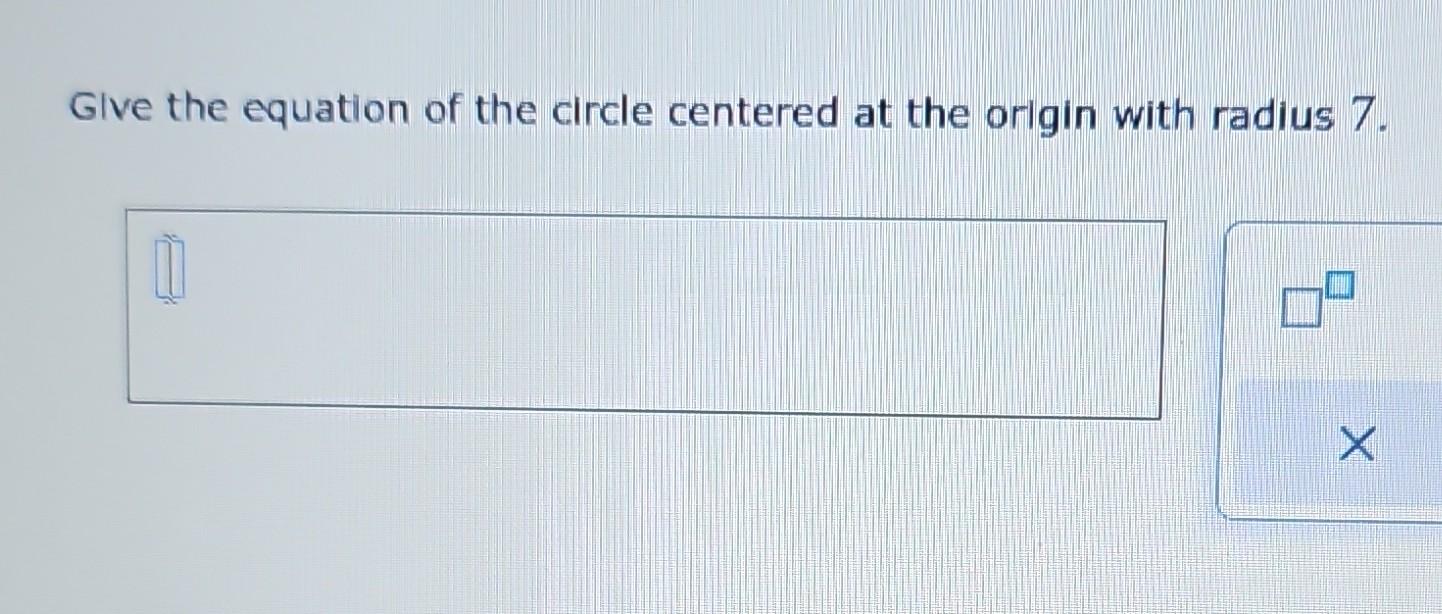 Solved Give the equation of the circle centered at the | Chegg.com