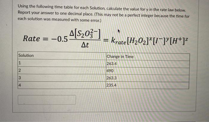 Using the following time table for each Solution, | Chegg.com