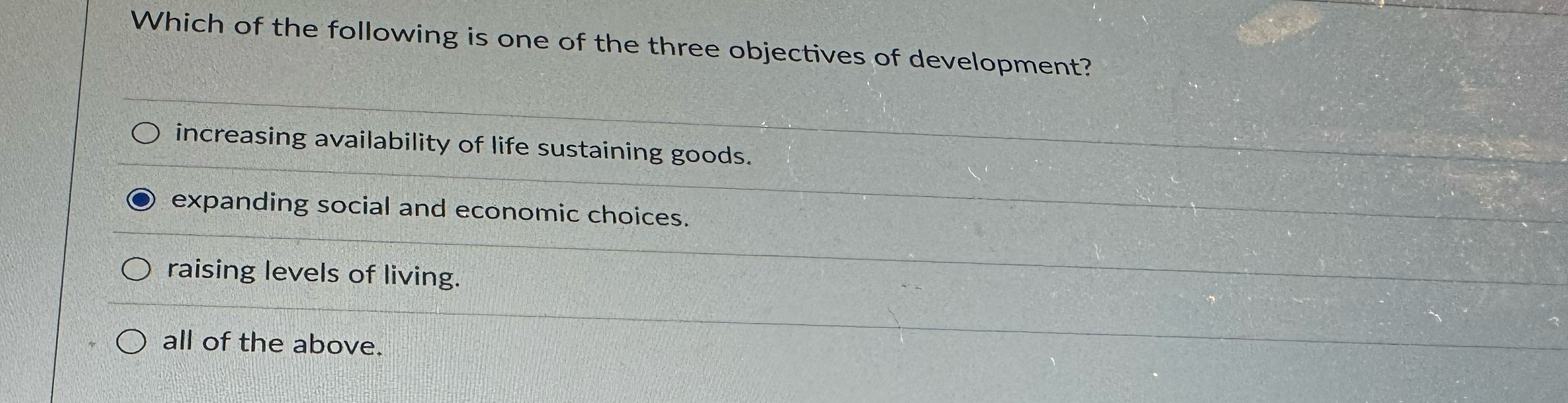 Solved Which of the following is one of the three objectives | Chegg.com