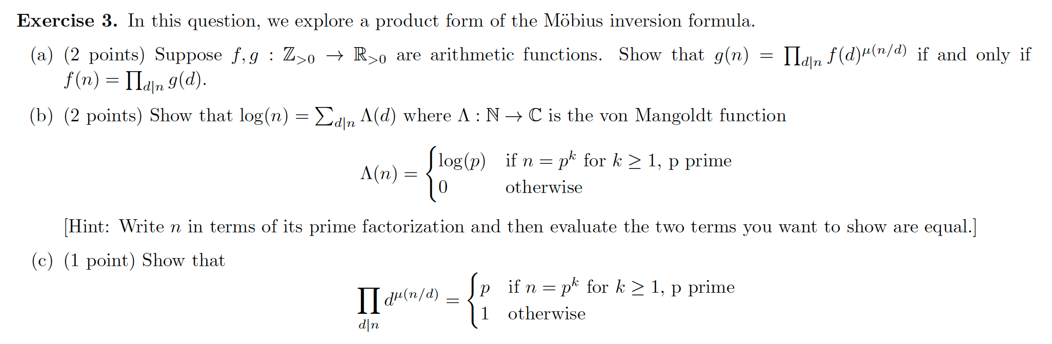 Solved Exercise 3. ﻿In this question, we explore a product | Chegg.com
