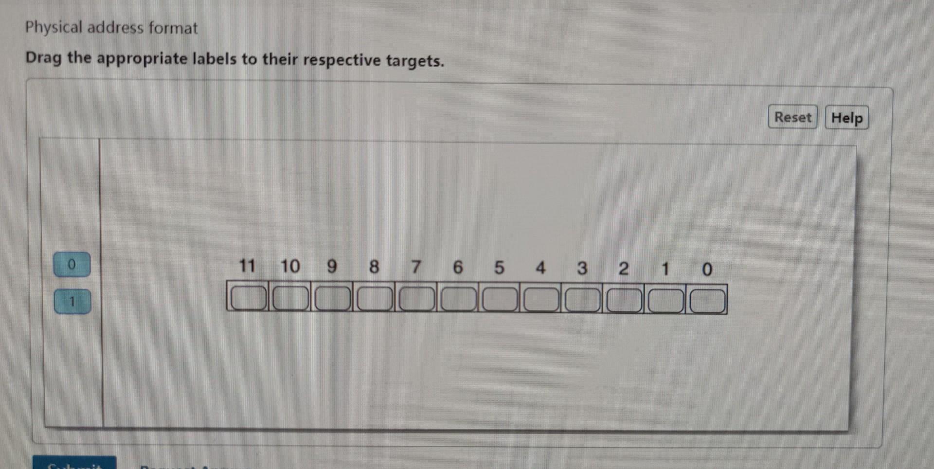 Solved Virtual address: 0x03d7 Virtual address format Drag | Chegg.com