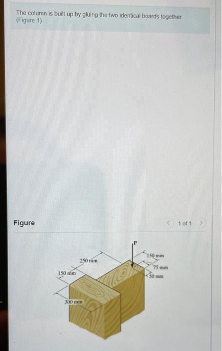 Solved The column is built up by gluing the two identical | Chegg.com