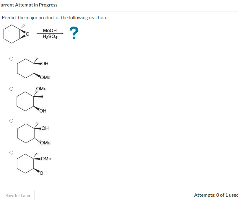 Solved Predict the major product of the following reaction. | Chegg.com