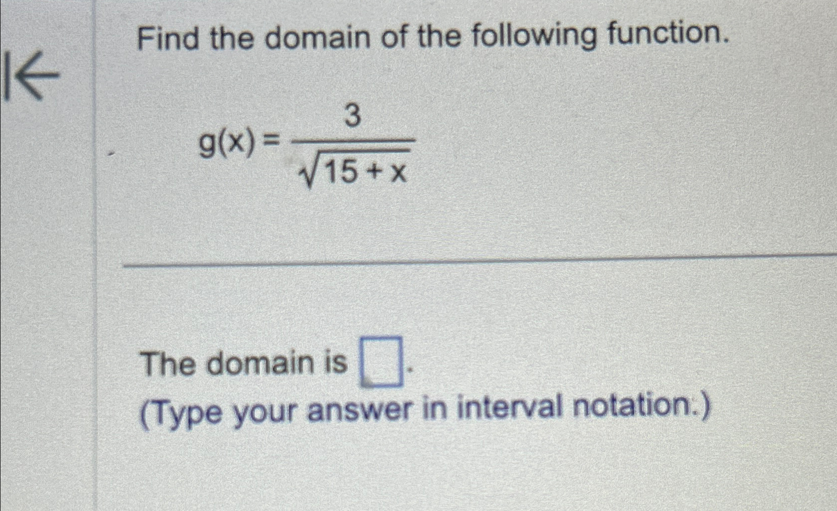 Solved Find the domain of the following | Chegg.com