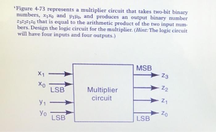 Solved Figure 4 73 Represents A Multiplier Circuit That