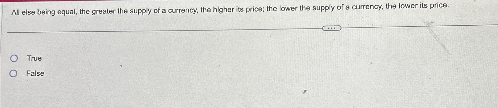 Solved All else being equal, the greater the supply of a | Chegg.com