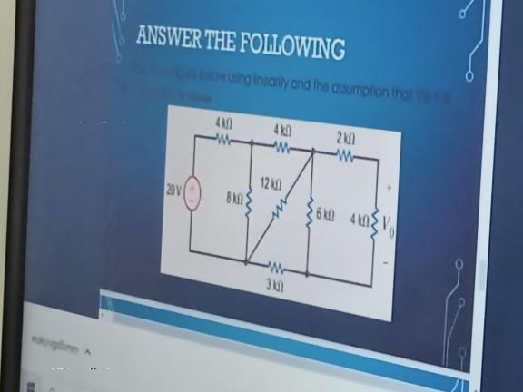 Solved find vo in figure below using linearity and the | Chegg.com