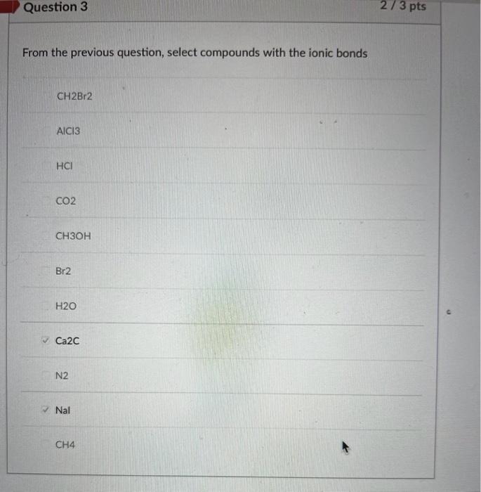 Solved From the list choose the compounds that have covalent | Chegg.com