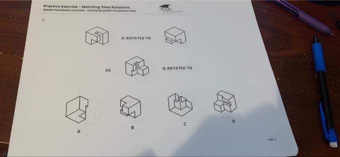 Solved Practice Exercise - Matching View Rotations ratione | Chegg.com