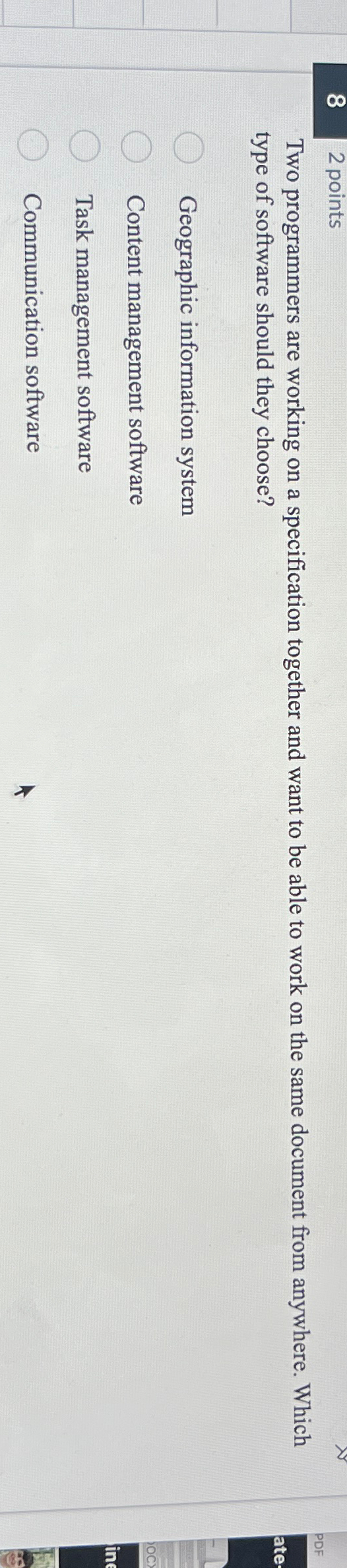 Solved 82 ﻿pointsTwo programmers are working on a | Chegg.com