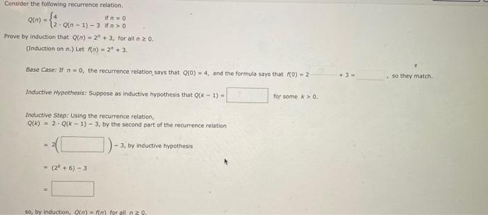 Solved Consider the following recurrence relation. | Chegg.com