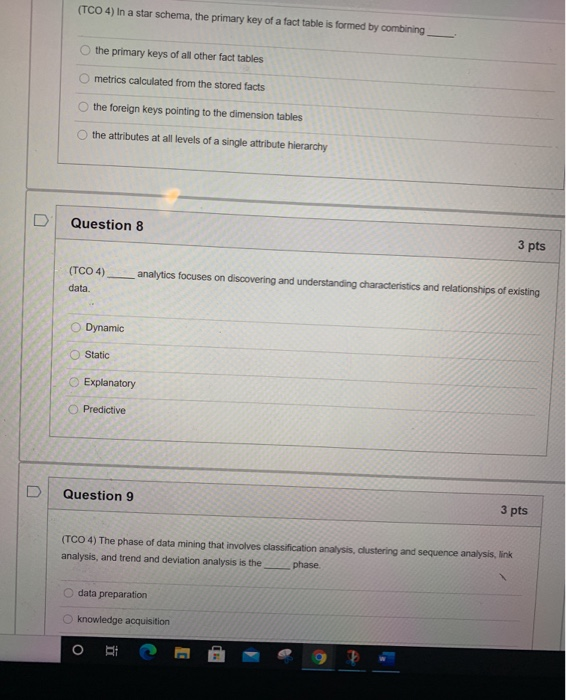 Solved (TCO 4) Data warehouses are designed differently from | Chegg.com