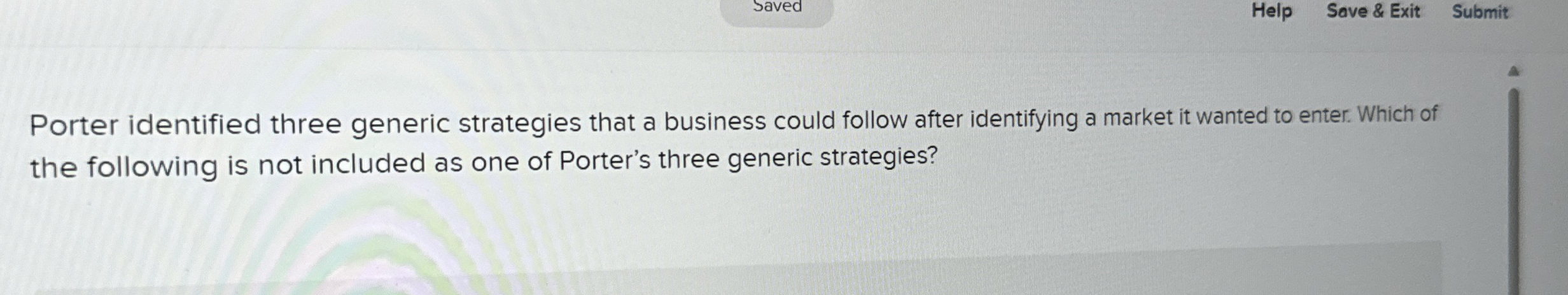 Solved savedHelpSave & ExitSubmitPorter identified three | Chegg.com