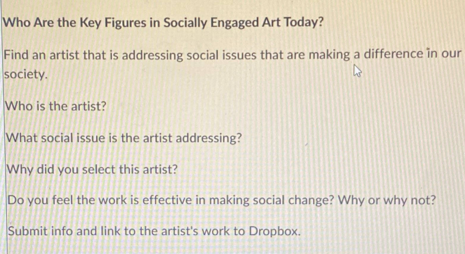 Who Are the Key Figures in Socially Engaged Art | Chegg.com