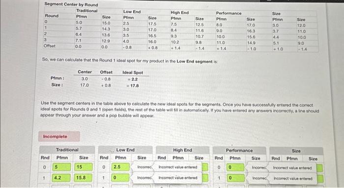 Solved Segment Center by Round Traditional Round 0 1 2 3 | Chegg.com
