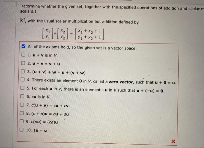 Solved Determine whether the given set, together with the | Chegg.com