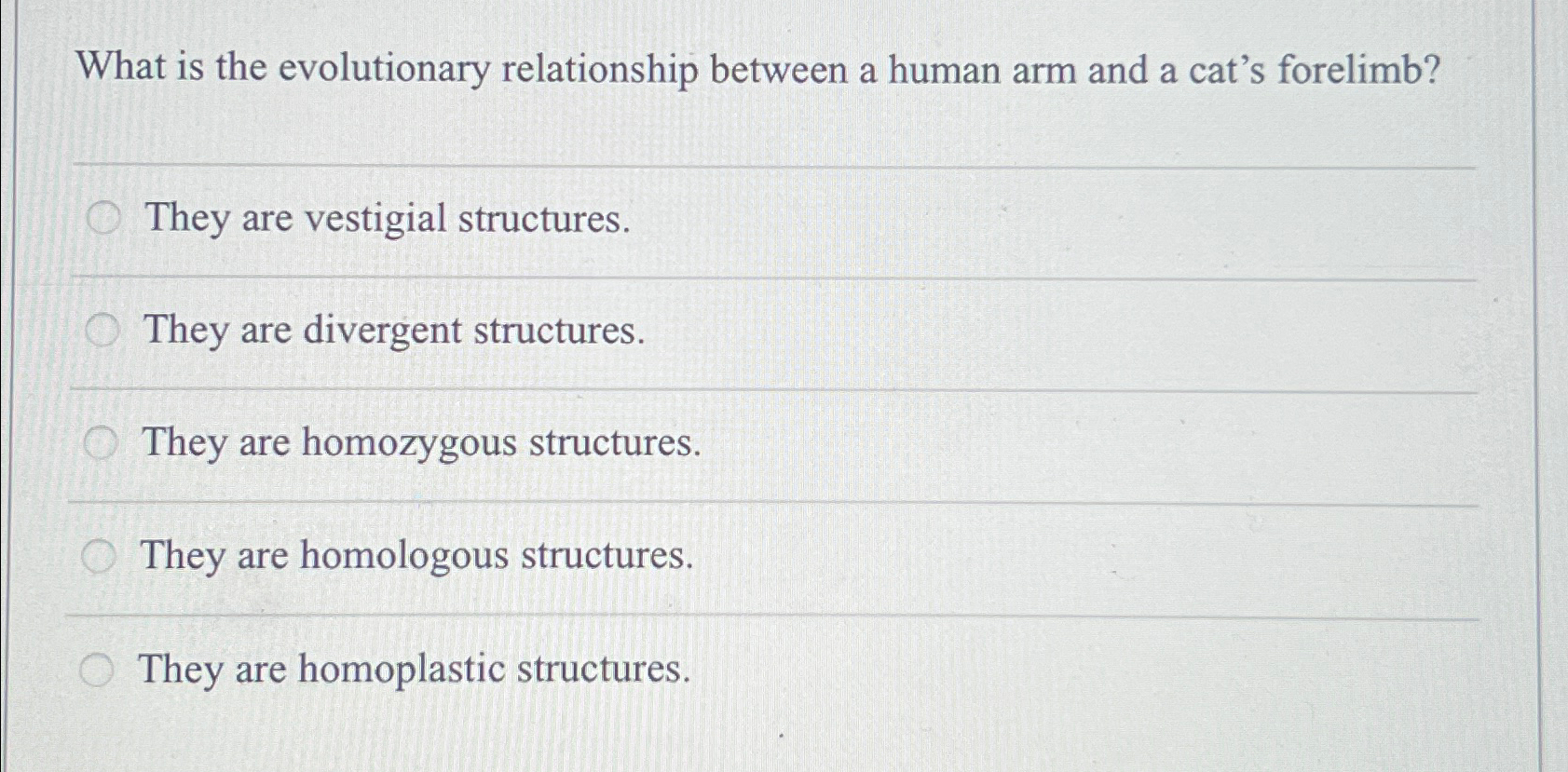 Solved What is the evolutionary relationship between a human | Chegg.com