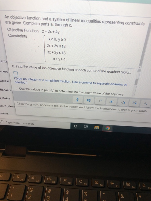Solved An objective function and a system of linear | Chegg.com
