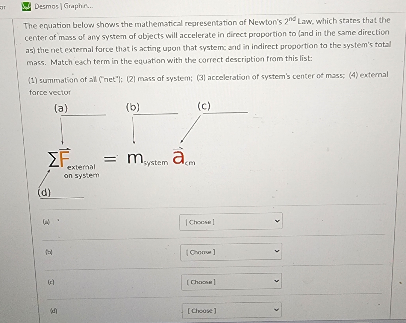 Solved Desmos | ﻿Graphin...The equation below shows the | Chegg.com