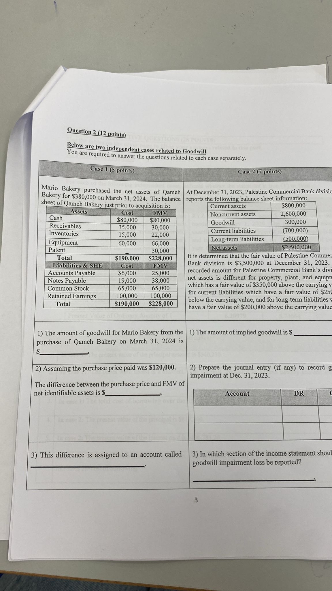 Solved Question 2 ( 12 ﻿points)Below are two independent | Chegg.com