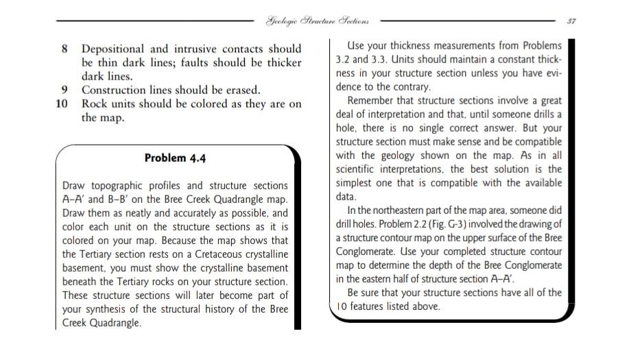 Solved 8 Depositional and intrusive contacts should Use | Chegg.com