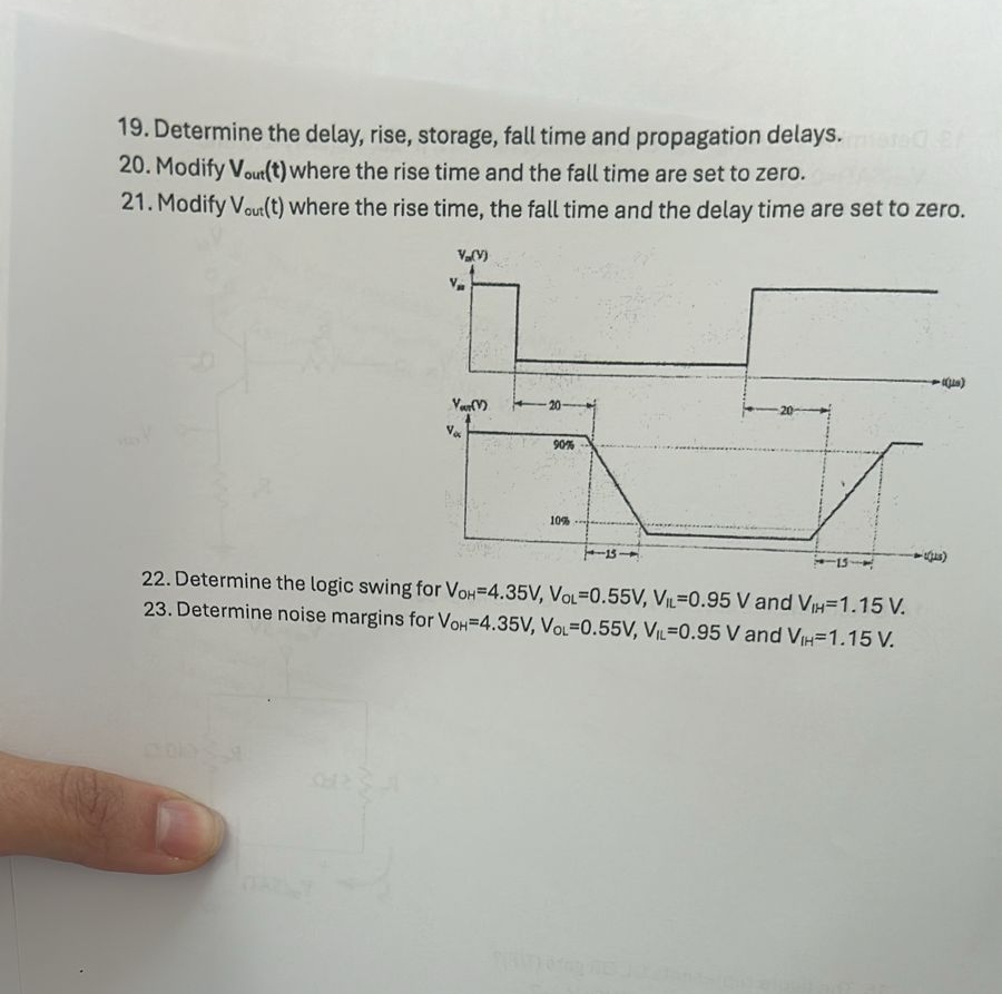 Solved Determine the delay, rise, storage, fall time and | Chegg.com