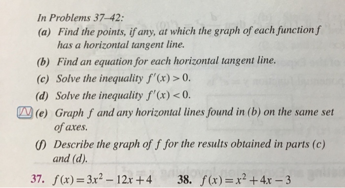 Solved In Problems 37-42: (a) Find the points, if any, at | Chegg.com