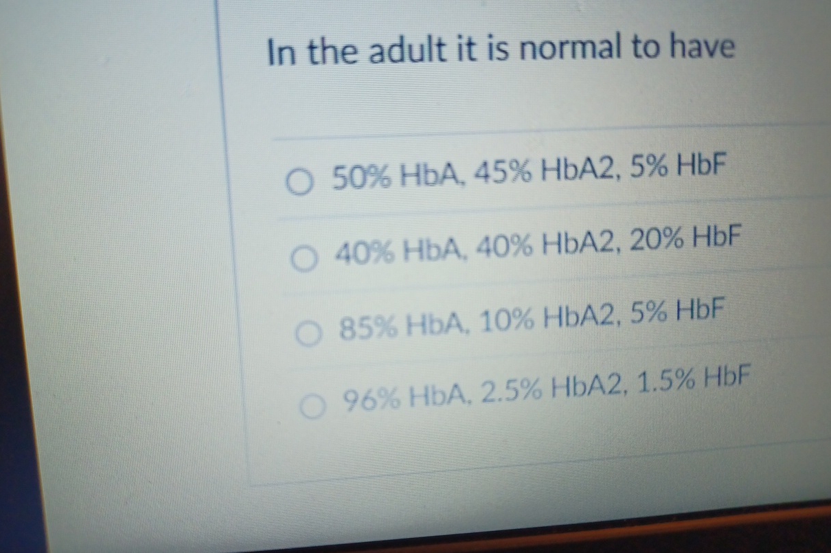 Solved In the adult it is normal to | Chegg.com