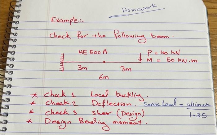 check for the following beam. * Check 1 Local | Chegg.com