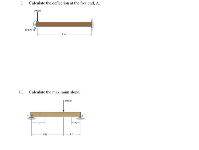 [Solved]: 1. Calculate the deflection at the free end, A. 1