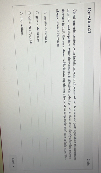 Solved Question 412 ﻿ptsA local convenience store owner | Chegg.com