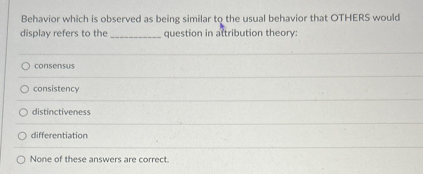 Solved Behavior which is observed as being similar to the | Chegg.com