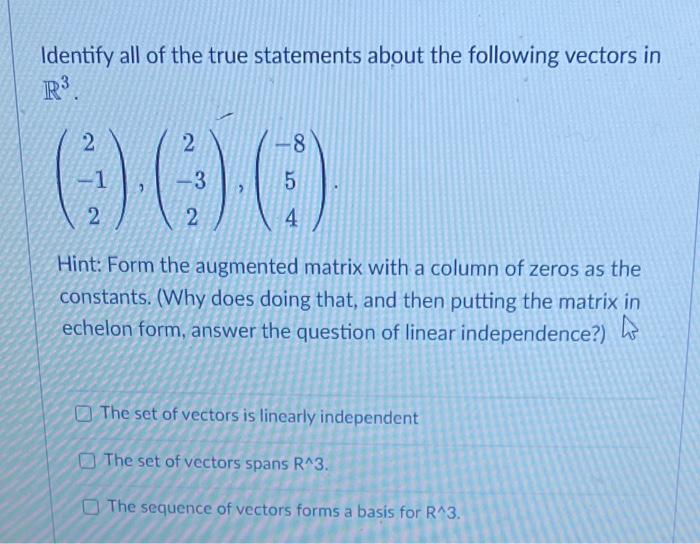Solved Identify all of the true statements about the | Chegg.com