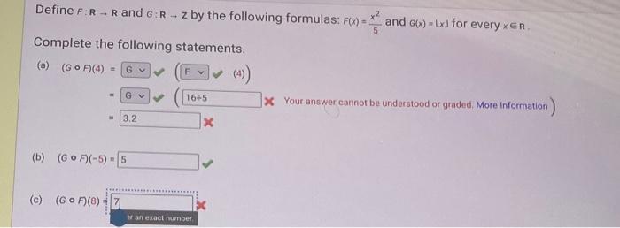 Solved Define F:R→R and G:R→z by the following formulas: | Chegg.com