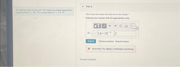 Solved An external force moves a 30 nC charge at a steady | Chegg.com
