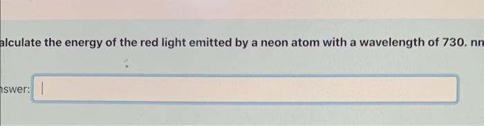 Solved alculate the energy of the red light emitted by a | Chegg.com