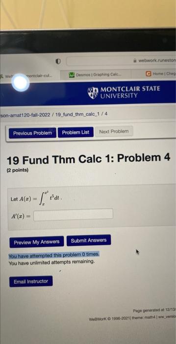 Solved 19 Fund Thm Calc 1: Problem 4 (2 points) Let | Chegg.com