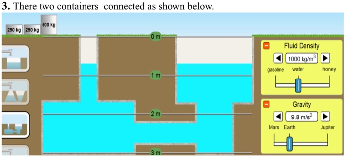 Solved 2. Pressure in connected containers There are two | Chegg.com