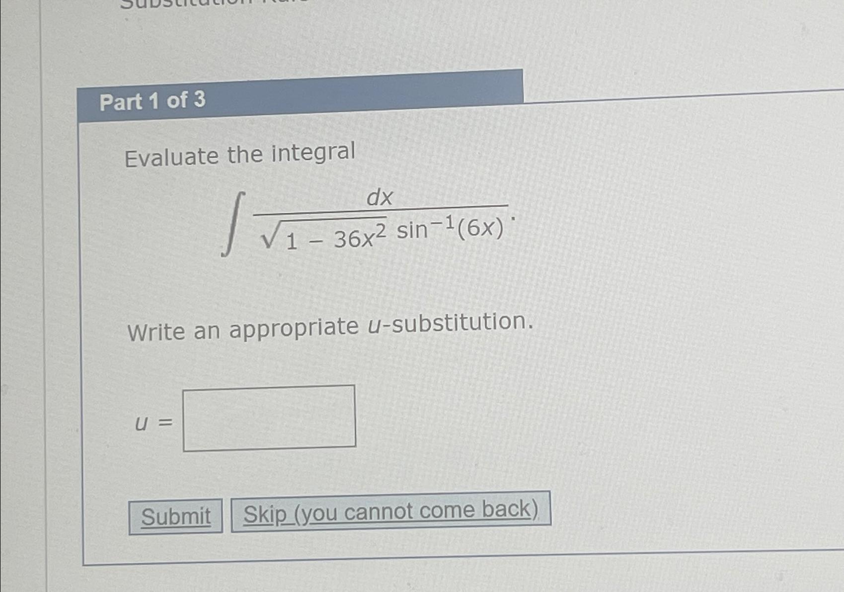 Solved Part 1 ﻿of 3Evaluate the | Chegg.com