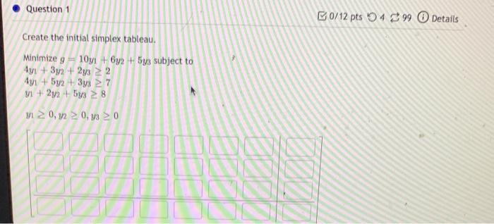Solved Create the initial simplex tableau. Minimize | Chegg.com