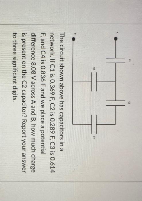 Solved The Circuit Shown Above Has Capacitors In A Network