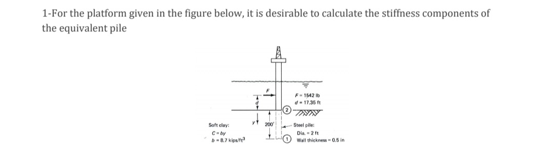 Solved 1-For the platform given in the figure below, it is | Chegg.com