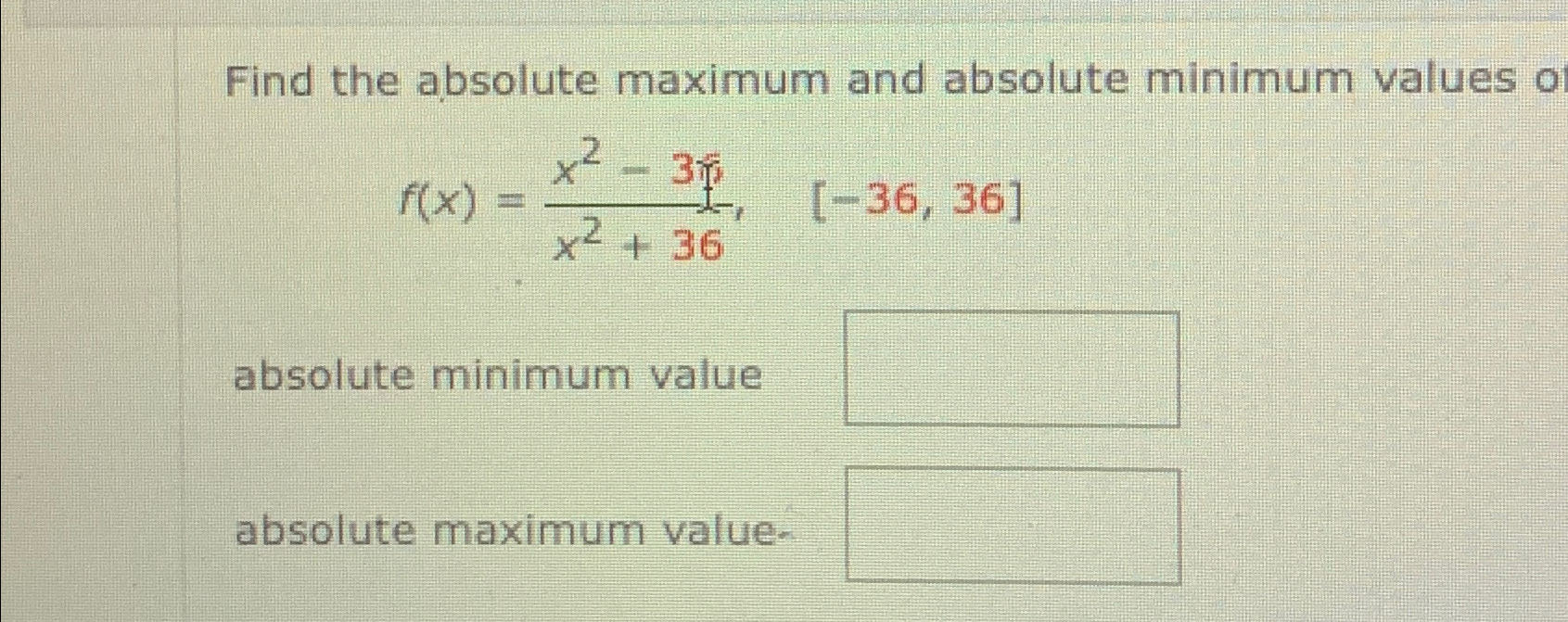 Solved Find the absolute maximum and absolute minimum values | Chegg.com