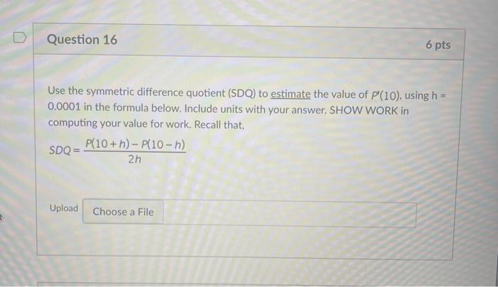 Question 16 6 pts Use the symmetric difference | Chegg.com
