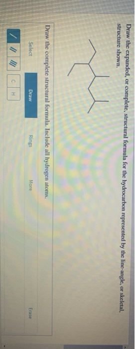 Solved Draw the expanded, or complete, structural formula | Chegg.com