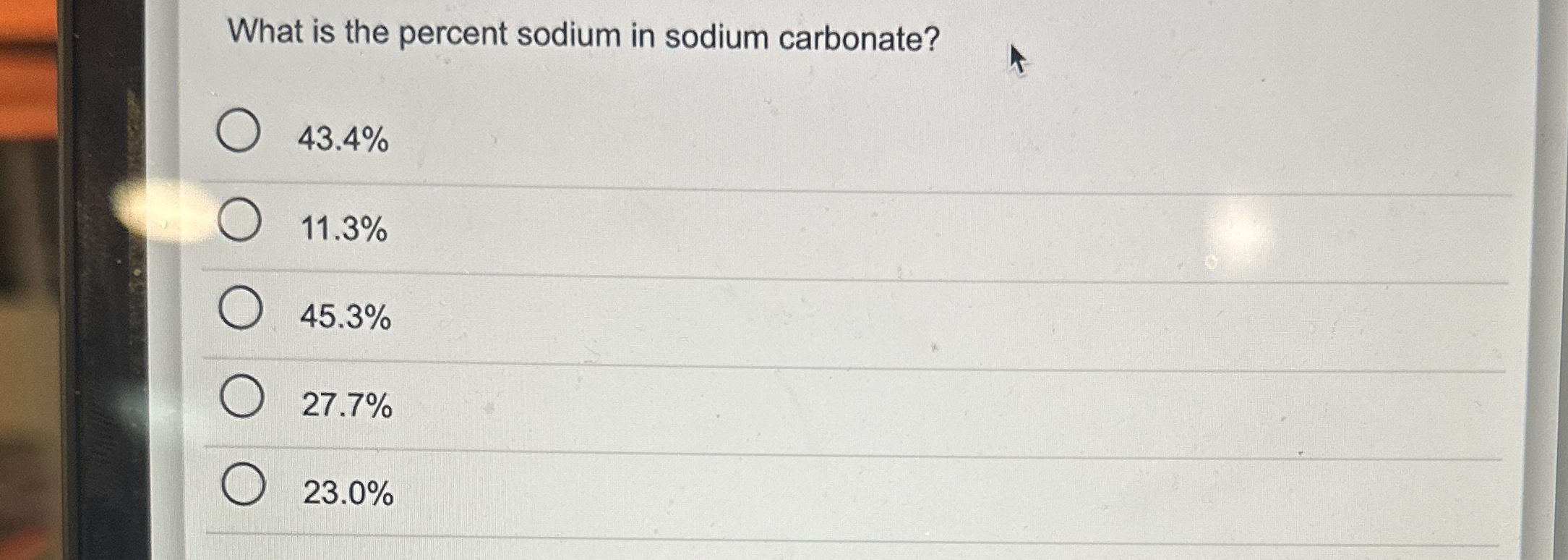 Solved What is the percent sodium in sodium | Chegg.com